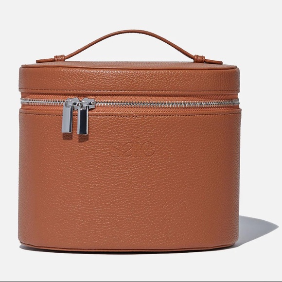 Saie | Bags | Caramel Brown Train Case Saie Vanity Case | Poshmark